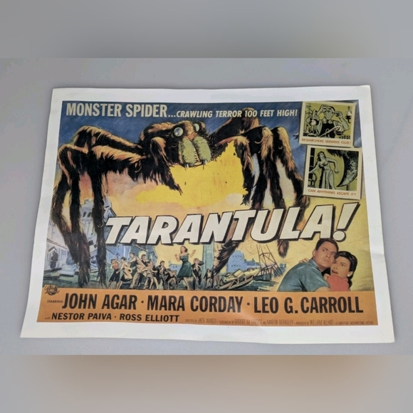 Wall Decor | Vintage Classic Movie Tarantula 1955 Reprint Poster 12 X9 ...